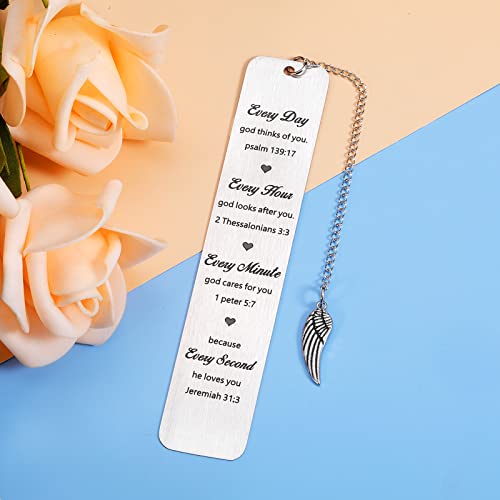 Inspirational Christian Gifts for Women Religious Bible Verse Bookmark First Communion Christening Gift for Boys Girls Daughter Best Friends Christmas Birthday Easter Thanksgiving Day Gifts for Her