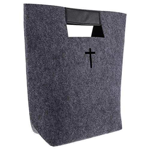 Ipetboom Christian Gift Bag Reusable Grocery Bags Bible Carrying Case, 1 Pc Bible Tote Bag Bible Study Handbag Shopping Felt Carrying Bag Cross Holy Bible Bag Bible Carrying Case Bible Holder Case