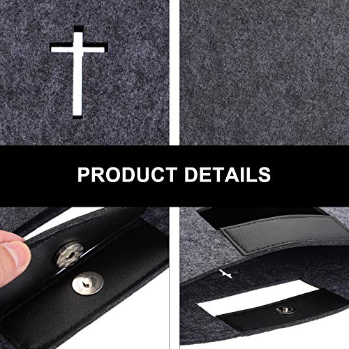 Ipetboom Christian Gift Bag Reusable Grocery Bags Bible Carrying Case, 1 Pc Bible Tote Bag Bible Study Handbag Shopping Felt Carrying Bag Cross Holy Bible Bag Bible Carrying Case Bible Holder Case