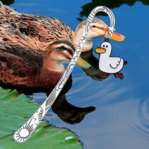 MYOSPARK Duck Bookmark Cute Duck Jewelry Reading Lover Gift Animal Bookmark Gift for Duck Lovers (Duck Bookmark)