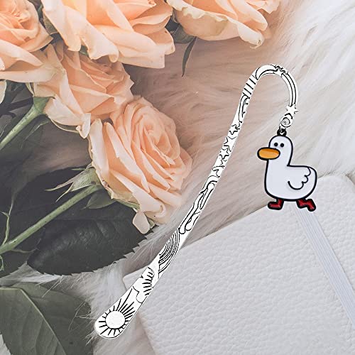 MYOSPARK Duck Bookmark Cute Duck Jewelry Reading Lover Gift Animal Bookmark Gift for Duck Lovers (Duck Bookmark)