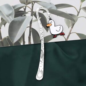 MYOSPARK Duck Bookmark Cute Duck Jewelry Reading Lover Gift Animal Bookmark Gift for Duck Lovers (Duck Bookmark)