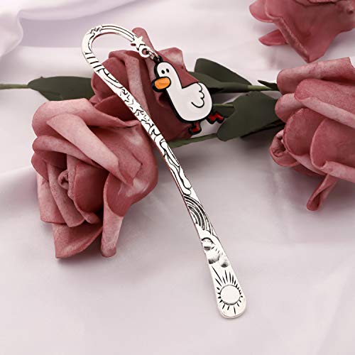 MYOSPARK Duck Bookmark Cute Duck Jewelry Reading Lover Gift Animal Bookmark Gift for Duck Lovers (Duck Bookmark)