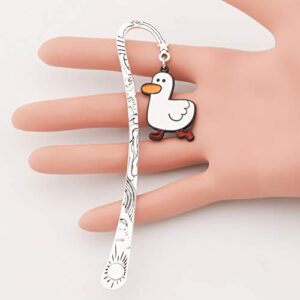 MYOSPARK Duck Bookmark Cute Duck Jewelry Reading Lover Gift Animal Bookmark Gift for Duck Lovers (Duck Bookmark)