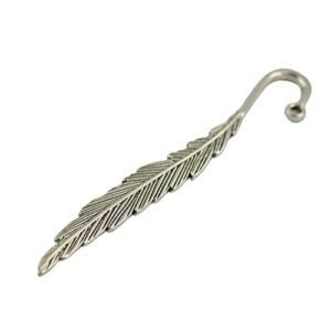 Dovewill 10 Pieces Wholesale Vintage Tibetan Silver Beading Feather Bookmarks Loop DIY Jewelry Making