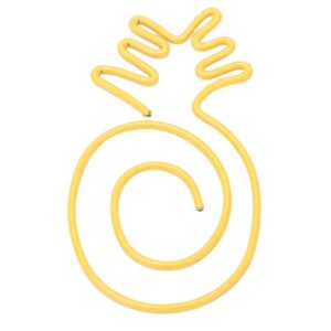 HERCHR 100Pcs Gold Cute Paper Clips, Pineapple Shaped Small Paperclips Bookmark Clips for Office School Supplies Wedding Invitations Crafts Scrapbooking