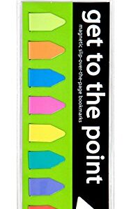 Get to the Point - Magnetic Arrow bookmarks - NEON- Set of 8 - Arrow Line Book Marker Pack is Ideal for Men, Women, Teachers, Librarians, Teens & Kids! Great for School, Work & Readers on all levels.