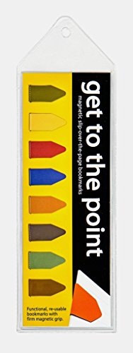 Get to the Point - Magnetic Arrow bookmarks - NEON- Set of 8 - Arrow Line Book Marker Pack is Ideal for Men, Women, Teachers, Librarians, Teens & Kids! Great for School, Work & Readers on all levels.