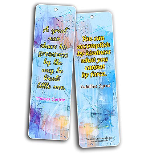 Creanoso Inspiring Inspirational Act of Kindness Bookmarks for Women (12-Pack) – Premium Gift Set – Inspiring Sayings Quotes for Ladies, Wife, Girls – Six Bulk Assorted Bookmarks Designs