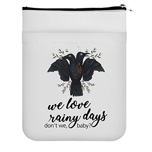 MAOFAED We Love Rainy Days Don't We Baby Book Sleeve Book Lover Gift Bookish Gift Book Protector Book Nerd Gift (Love Rainy Days)