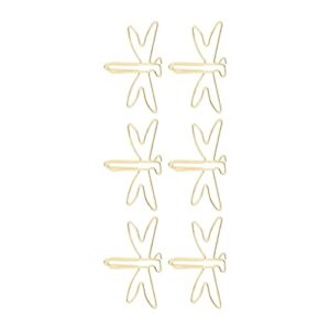 Pssopp 100Pcs Cute Paper Clips, Dragonfly Shaping Funny Paper Clips Bookmarks Planner Clips for Office School Home Desk Organizers