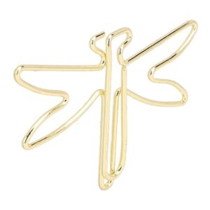 Pssopp 100Pcs Cute Paper Clips, Dragonfly Shaping Funny Paper Clips Bookmarks Planner Clips for Office School Home Desk Organizers