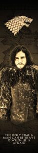 jon snow game of thrones bookograph metal bookmark