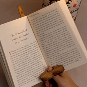 Cute Book Accessories - Handmade Wooden 2 in 1 Letter Opener and Bookmark and Book Page Holder - Book Lovers Gifts for Women and Men