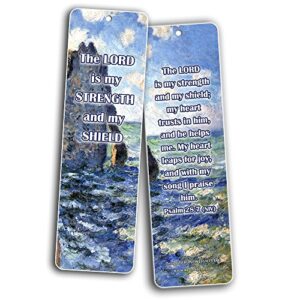 Christian Inspirational Bookmarks Cards - Be Strong NIV (60-Pack) - Stocking Stuffers for Baptism Youth Group Cell Group VBS Bible Study Mission Trip - Best Church Supplies Sunday School Rewards