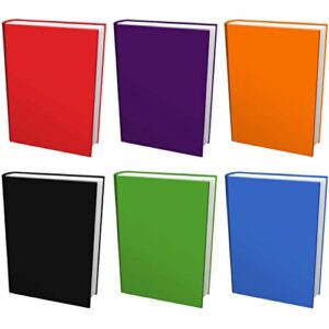 easy apply, reusable book covers 6 pk. best jumbo 9×11 textbook jackets for back to school. stretchable to fit most large hardcover books. perfect fun, washable designs for girls, boys, kids and teens