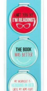 Just Clip it! Quote Bookmarks - (Set of 3 Clip Over The Page Markers) A Book A Day Keeps Reality Away, Book Nerd, Funny Bookmark Set - Ideal for Bookworms of All Ages... Adults Men Women Teens & Kids