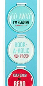 Just Clip it! Quote Bookmarks - (Set of 3 Clip Over The Page Markers) A Book A Day Keeps Reality Away, Book Nerd, Funny Bookmark Set - Ideal for Bookworms of All Ages... Adults Men Women Teens & Kids