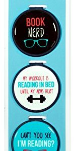 Just Clip it! Quote Bookmarks - (Set of 3 Clip Over The Page Markers) A Book A Day Keeps Reality Away, Book Nerd, Funny Bookmark Set - Ideal for Bookworms of All Ages... Adults Men Women Teens & Kids