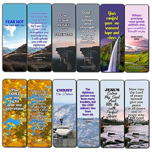 Powerful Bible Verses Bookmarks - God is in Control (30 Pack) - Handy Powerful Bible Verses About God is in Control Bible Texts