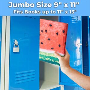 Book Sox Stretchable Book Cover: Jumbo Fireball Print. Fits Most Hardcover Textbooks up to 9 x 11. Adhesive-Free, Nylon Fabric School Book Protector. Easy to Put On. Washable & Reusable Jacket.