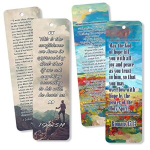 Christian Bookmarks with Popular Bible Verses (30-Pack) - Stocking Stuffers for Adults Teens Kids Men Women Boys Girls - Baptism Mission Evangelism Bible Study Church Supplies