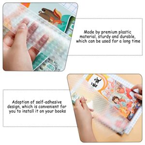 NUOBESTY 16pcs Clear Book Covers Plastic Book Cover Transparent Textbook Wraps Waterproof Book Cover Protector Clear 2