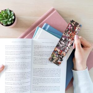 Bookmarks Metal Ruler The Bookography Three Measure Stooges Tassels Collage Bookworm for Gift Bibliophile Markers Christmas Ornament Bookmark Reading Book