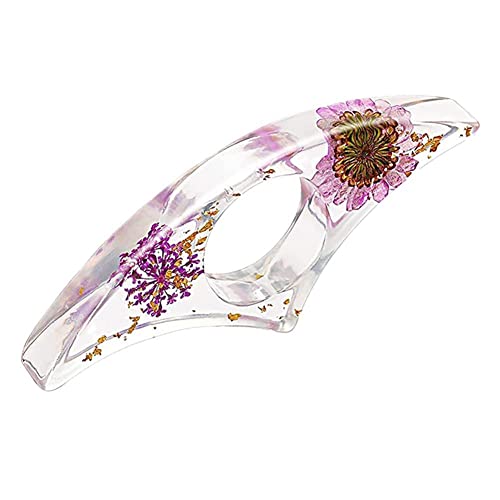 Ruifaya Epoxy Dried Flowers Thumb Book Page Holder Clear Page Holder School Bookmark Spreader Thumb Thumb Transparent R3z8 Novel Book