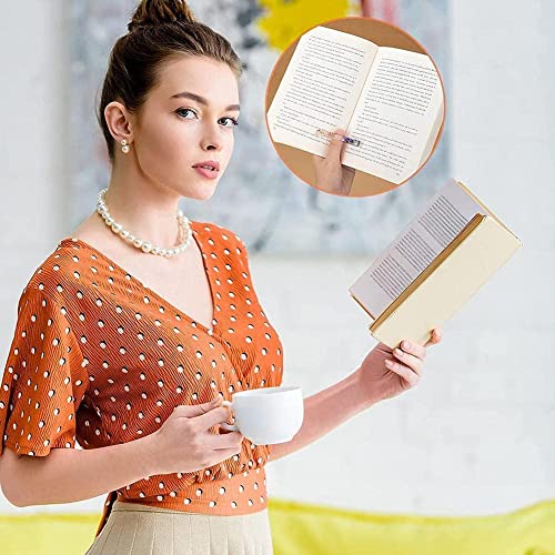 Ruifaya Epoxy Dried Flowers Thumb Book Page Holder Clear Page Holder School Bookmark Spreader Thumb Thumb Transparent R3z8 Novel Book