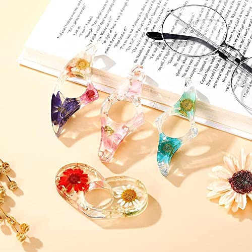 Ruifaya Epoxy Dried Flowers Thumb Book Page Holder Clear Page Holder School Bookmark Spreader Thumb Thumb Transparent R3z8 Novel Book