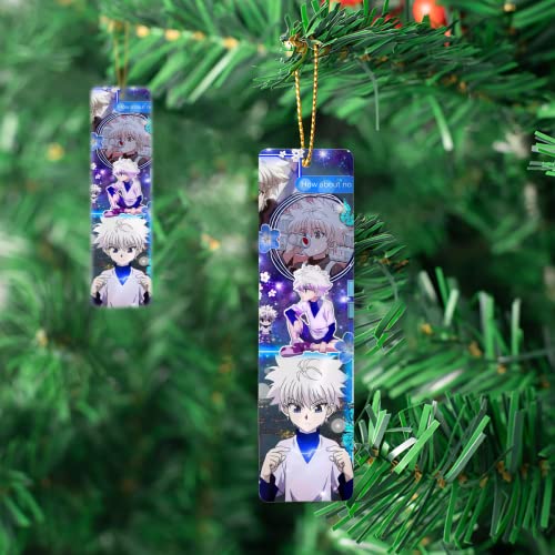 Bookmarks Metal Ruler Killua Reading Hunters Measure Bookography Bookworm Tassels for Book Bibliophile Gift Reading Christmas Ornament Markers