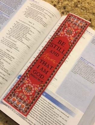 Woven Carpet Bookmark, Be Still and Know That I am God, Psalm 46:10