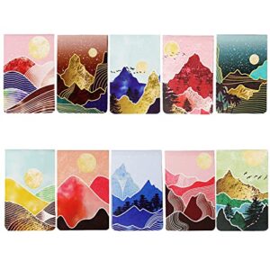 10 pack magnetic colorful natural bookmarks for book lovers, assorted landscape page markers for women, men, students in home, school and office