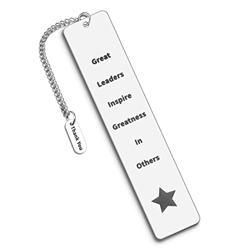 Thank You Boss Appreciation Gift Great Leaders Bookmark for Men Boss Day Gifts for Women Supervisor Mentor Boss Lady Office Retirement Pm Leaving Going Away Goodbye Manager Birthday Christmas Gifts