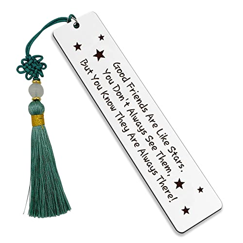 Warehouse No.9 Good Friends are Like Stars Metal Bookmark with Tassel for Teens Kids Boys Girls Students Bestie Best Friends Book Lover Birthday Christmas Graduation Friendship Gifts