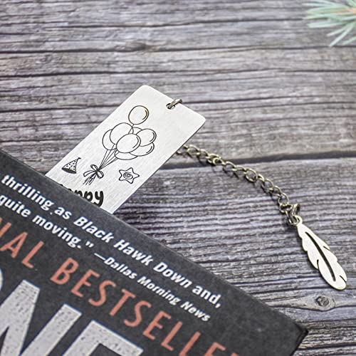 Stainless Steel Bookmark for Book Lover for Kids Girls Women Men Book Marks Happy 50th Birthday Christmas Gift