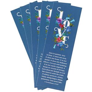 salt & light, 1 corinthians 13:4-8 love is patient bookmarks, 2 x 6 inches, 25 bookmarks