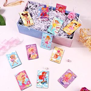 Mwoot 24 Pieces Inspirational Girls Magnetic Bookmarks for Kids, Assorted Cute Magnet Book Markers Kit, Magnetic Page Marker for Girls Book Lovers Students Gifts Reading Supplies(12 Styles,3.5x5.5cm)