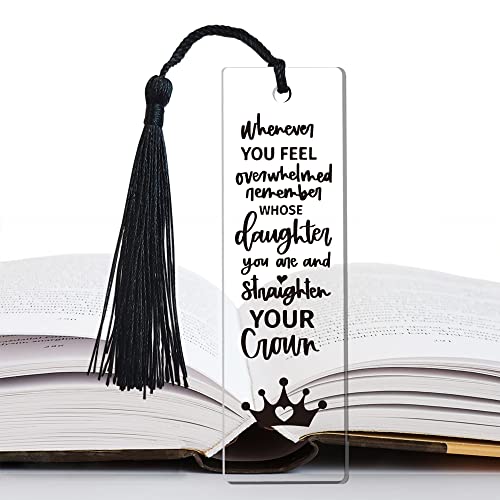 Daughter an Crown Inspirational Funny Bookmark Gifts for Women Girls Lovers Bookworm Daughter Lovers Friend Sister Book Female Sister Gifts Friendship Gifts