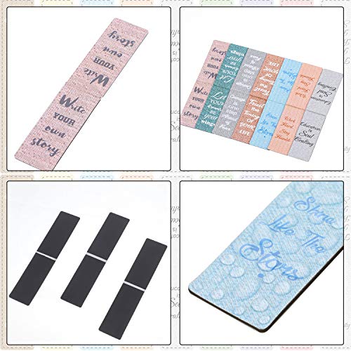 48 Pieces Inspirational Magnetic Bookmarks 16 Designs Motivational Magnetic Page Markers Magnet Book Markers Clips with Inspirational Messages for Home Office Students Teachers School Supplies