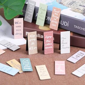 48 Pieces Inspirational Magnetic Bookmarks 16 Designs Motivational Magnetic Page Markers Magnet Book Markers Clips with Inspirational Messages for Home Office Students Teachers School Supplies