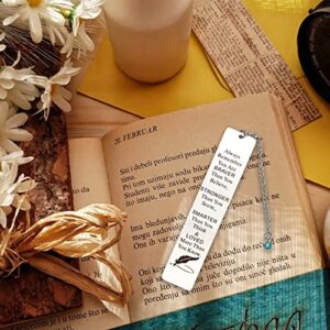 Metal Stainless Steel Bookmark Inspirational Lettering Bookmark Inspirational Book Markers for Women Religious Bible Bookmark Bible Journaling Supplies Christian Gifts