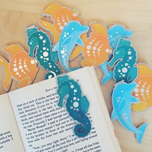 Page Marks (Clip-over-the-page bookmarks) SET OF 12 - Funny Animal Bookmark Set - Ideal for Bookworms,Readers Gifts for Children, Boys, Girls, Teens and kids of all ages will love our designs!