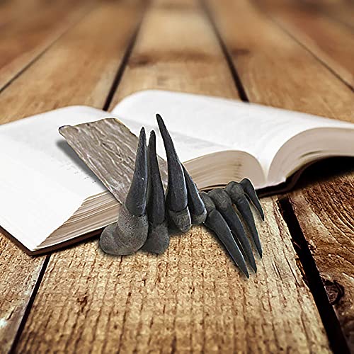 Jiajaja Halloween Decorations Ornaments Thriller Devil's Hand Bookmark Holder Home Props Book Page Adult Kid Gift Marker Resin Festival Decor Scary Board, 12 x 9 x 9cm/4.72 x 3.54 x 3.54inch