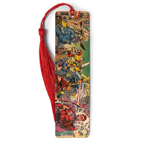 Bookmarks Ruler Metal Xmen Bookography Collage Measure Tassels Bookworm for Markers Christmas Ornament Reading Bibliophile Gift Bookmark Book