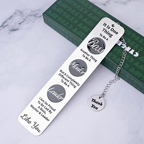 Boss Appreciation Gifts Bookmark for Boss Day Women Men Office Retirement Leaving Going Away Gifts for Female Male Thank You Gift Boss Lady Mentor Supervisor Leader Birthday Gifts Coworker Employee