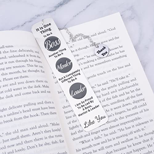 Boss Appreciation Gifts Bookmark for Boss Day Women Men Office Retirement Leaving Going Away Gifts for Female Male Thank You Gift Boss Lady Mentor Supervisor Leader Birthday Gifts Coworker Employee