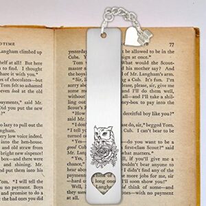 Owl Funny Bookmarks,Bookmark Tassels for Women, Book Lover, Bookworm, Graduation, Teens, Kid, Daughter, Son, Teacher, Book Accessories, Reading Gifts, Book Gifts-WB43