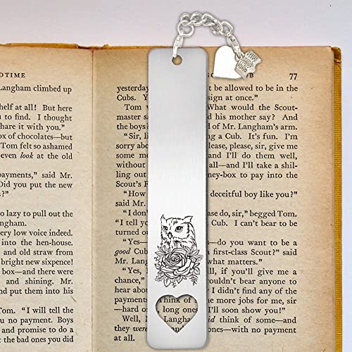 Owl Funny Bookmarks,Bookmark Tassels for Women, Book Lover, Bookworm, Graduation, Teens, Kid, Daughter, Son, Teacher, Book Accessories, Reading Gifts, Book Gifts-WB43